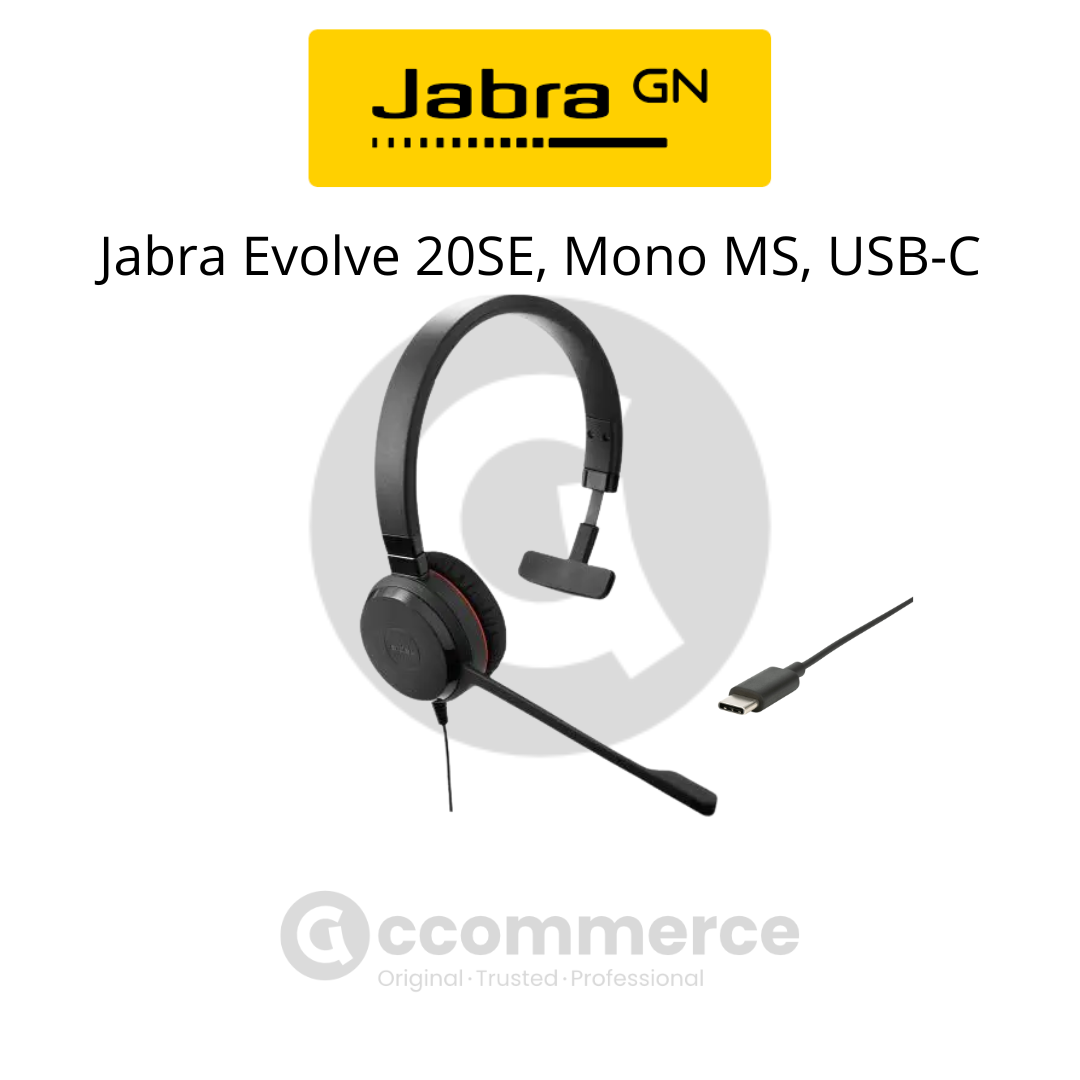 Jabra Evolve 20SE Mono MS USB-C - Accommerce