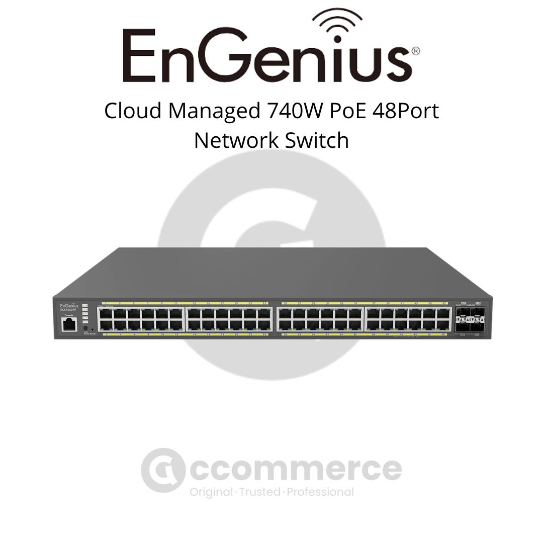 Cloud Managed 740W PoE 48Port Network Switch - Accommerce
