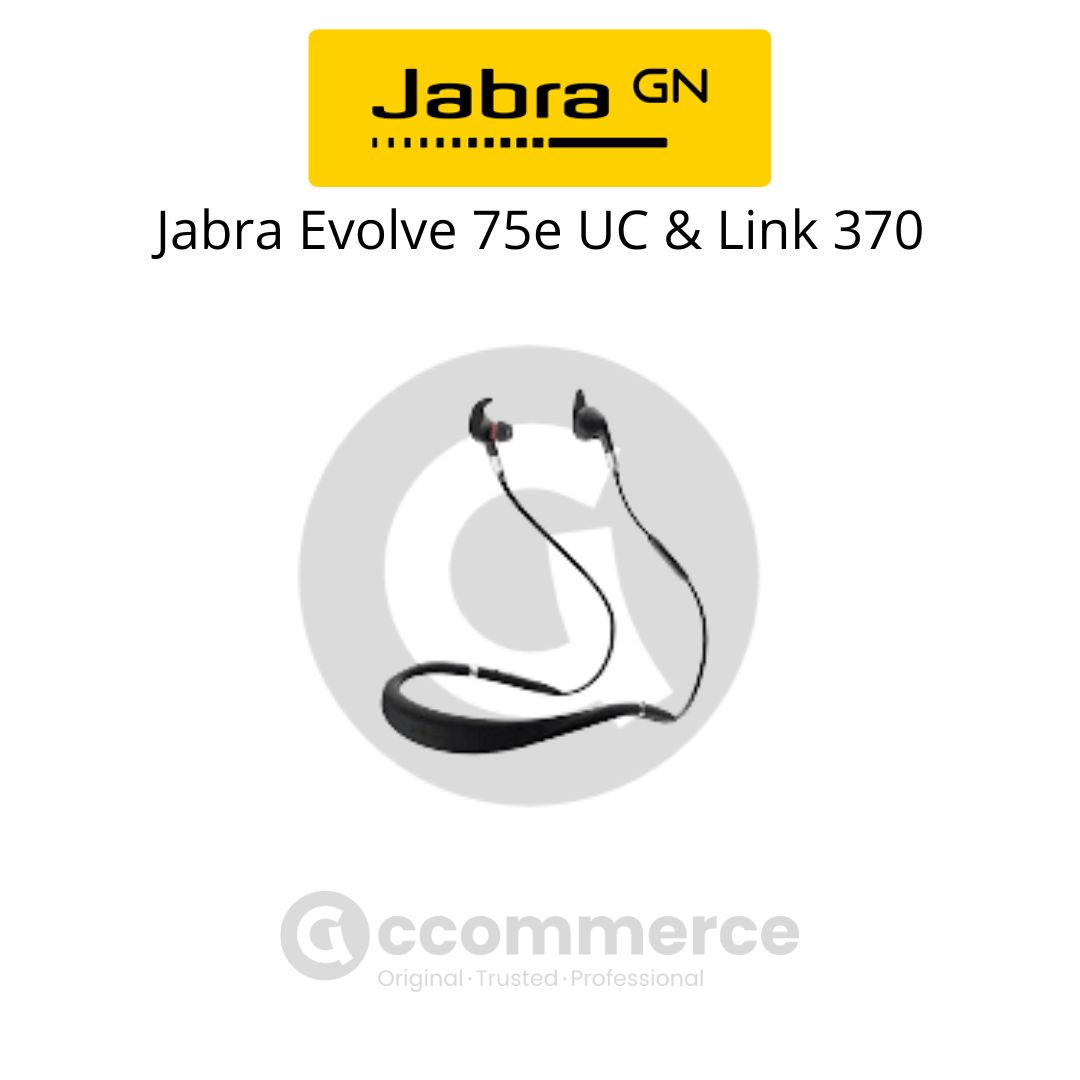 Jabra Evolve 75e UC & Link 370 Multiple fitting options - Accommerce