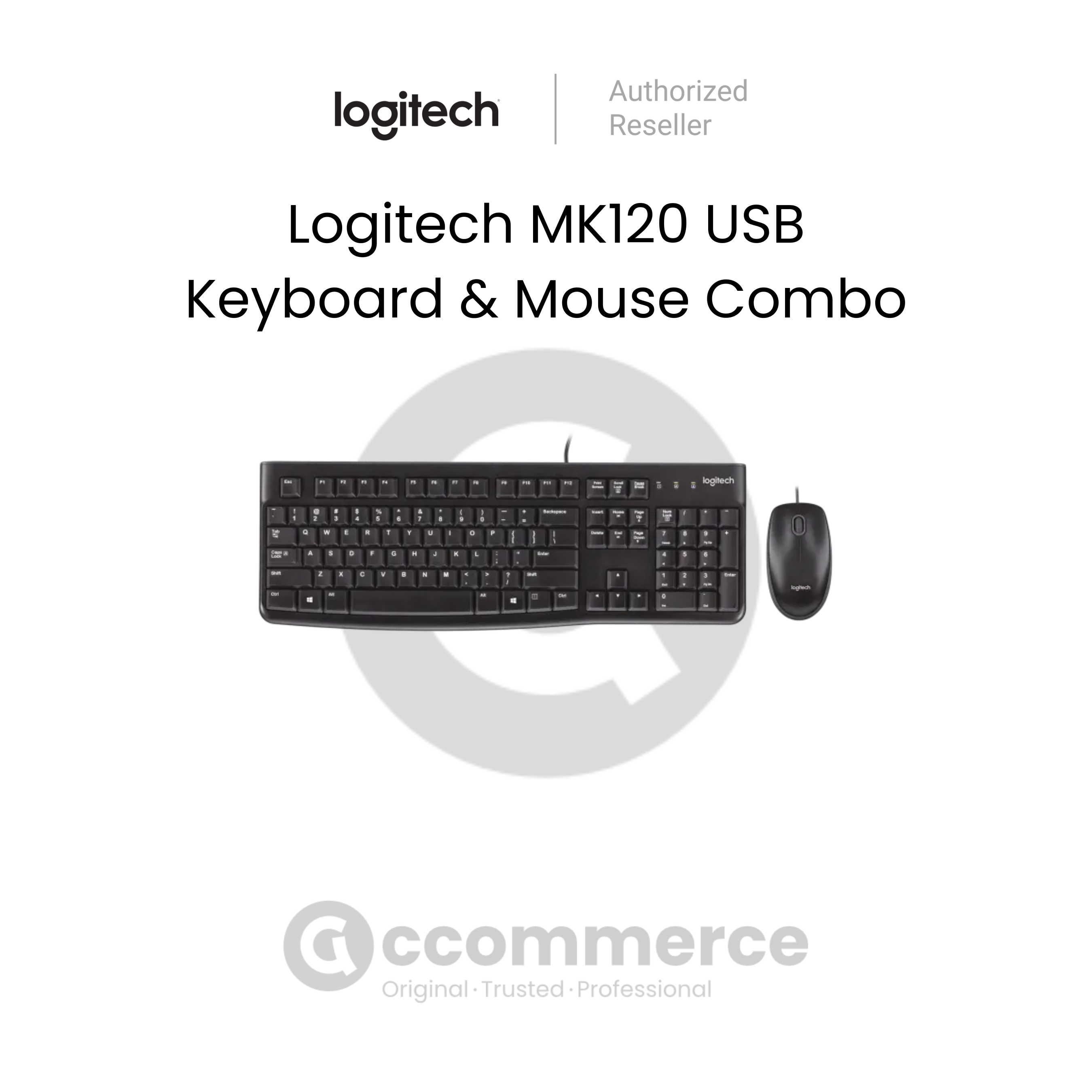 Logitech Mk120 Usb Keyboard And Mouse Combo Accommerce